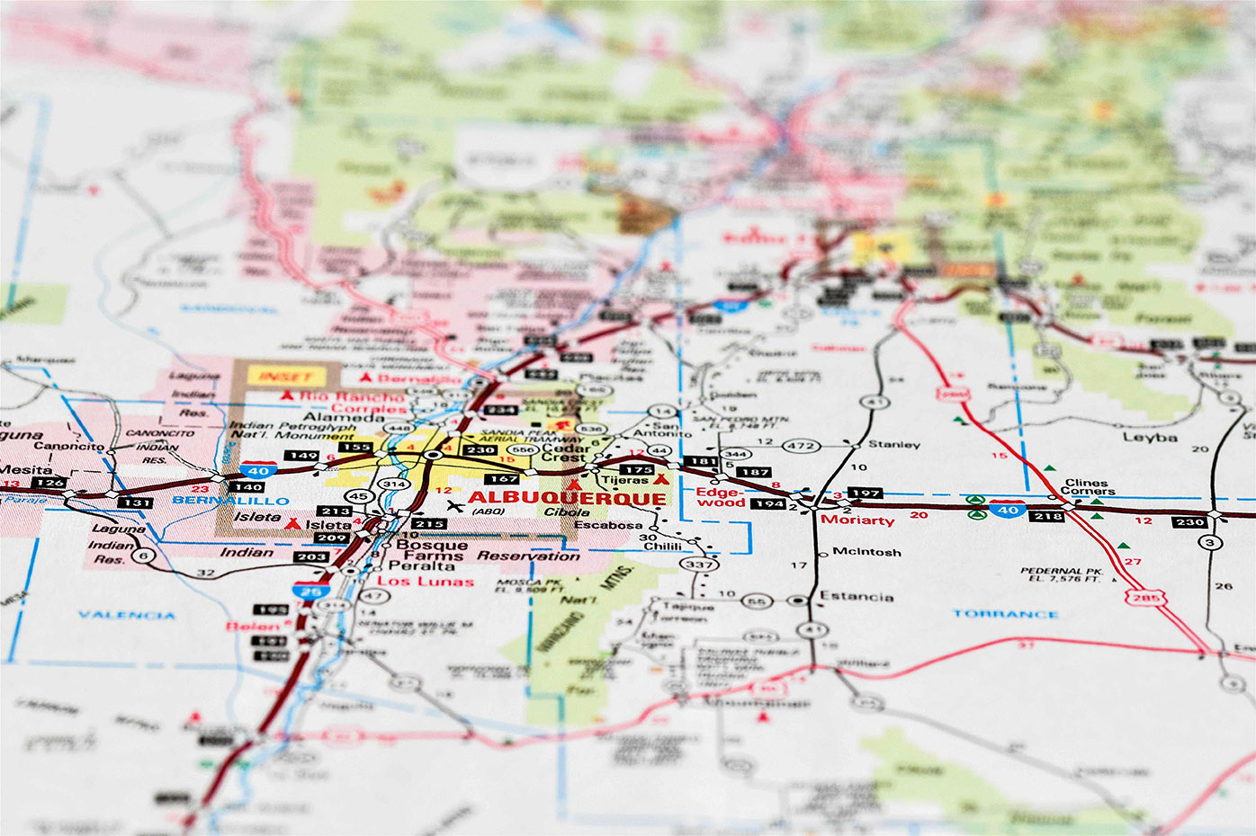 Albuquerque Freeway Map